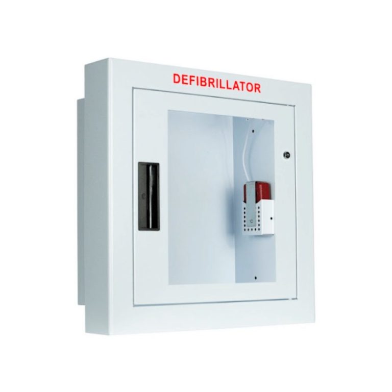 Large Semi Recessed AED Cabinet Alarmed and Flashing Light | Medic ...